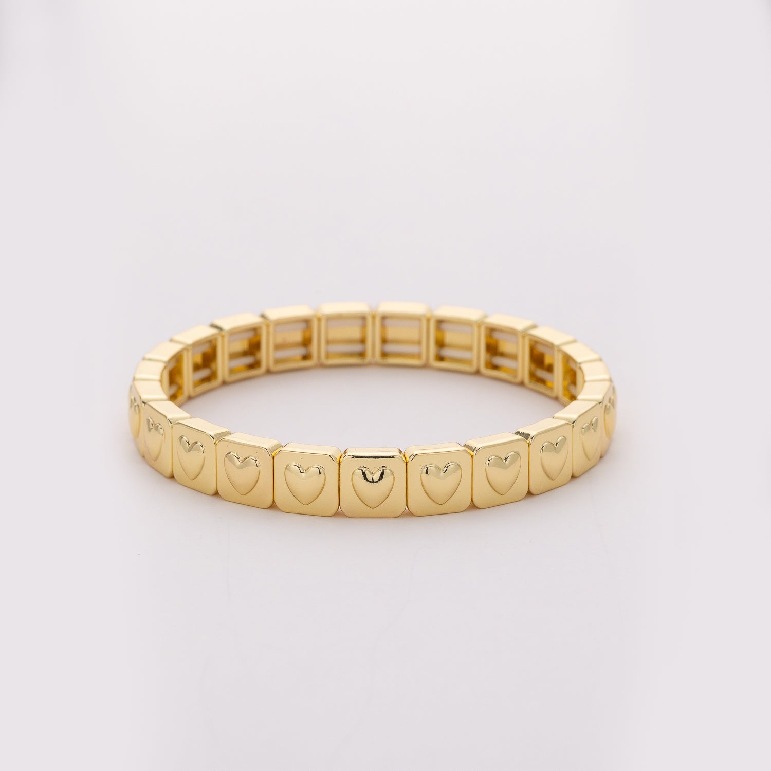 ELASTICO / CUADRITOS MED CORAZON / DORADOS – My Store